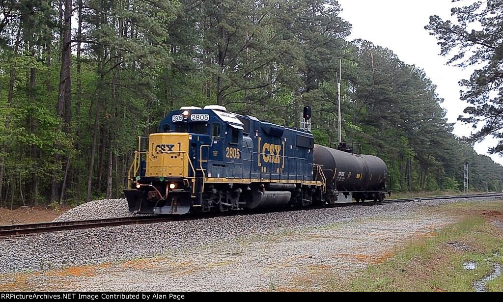 CSX GP38-2 2805 with local